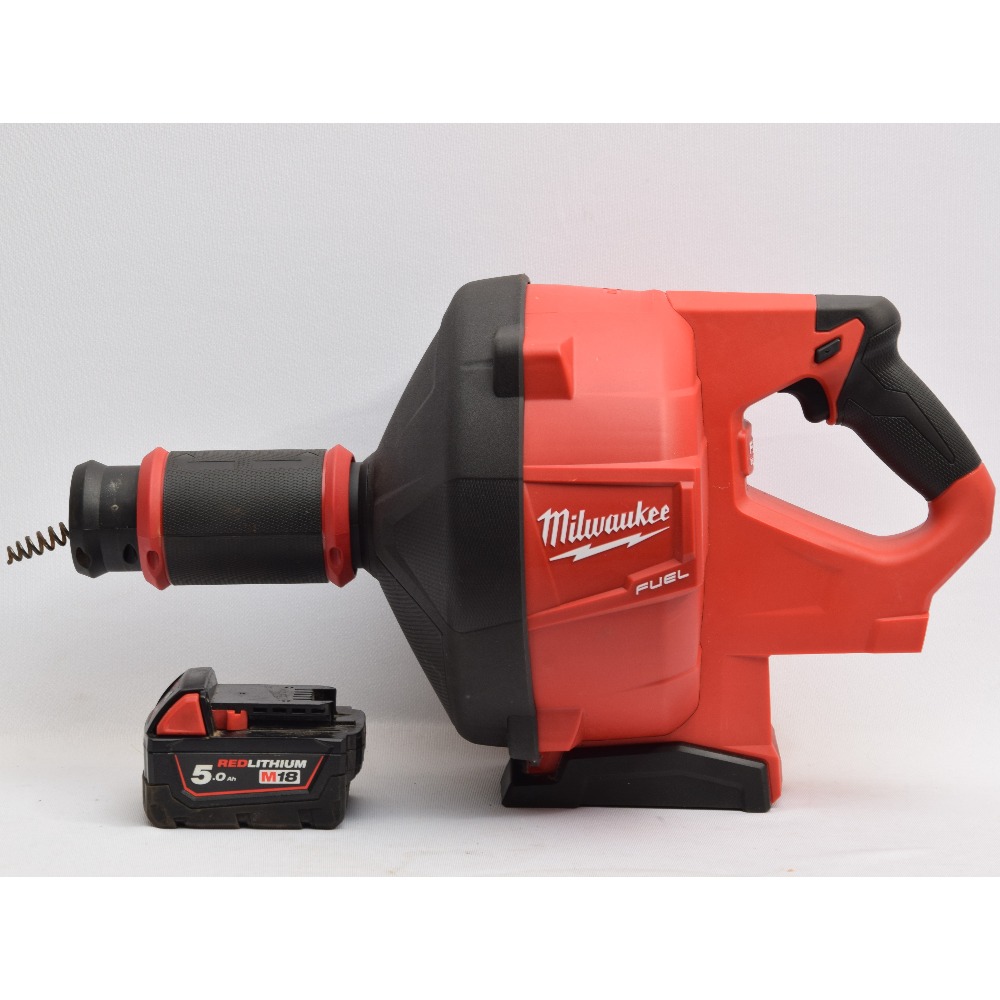 Used Milwaukee M18 FDCPF8 18v 10.6m Handheld Drain Cleaner with 5Ah ...
